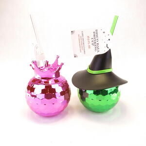 Dining | Wicked Elphaba Glinda Straw Disco Ball Cup Witch Halloween 224 ...